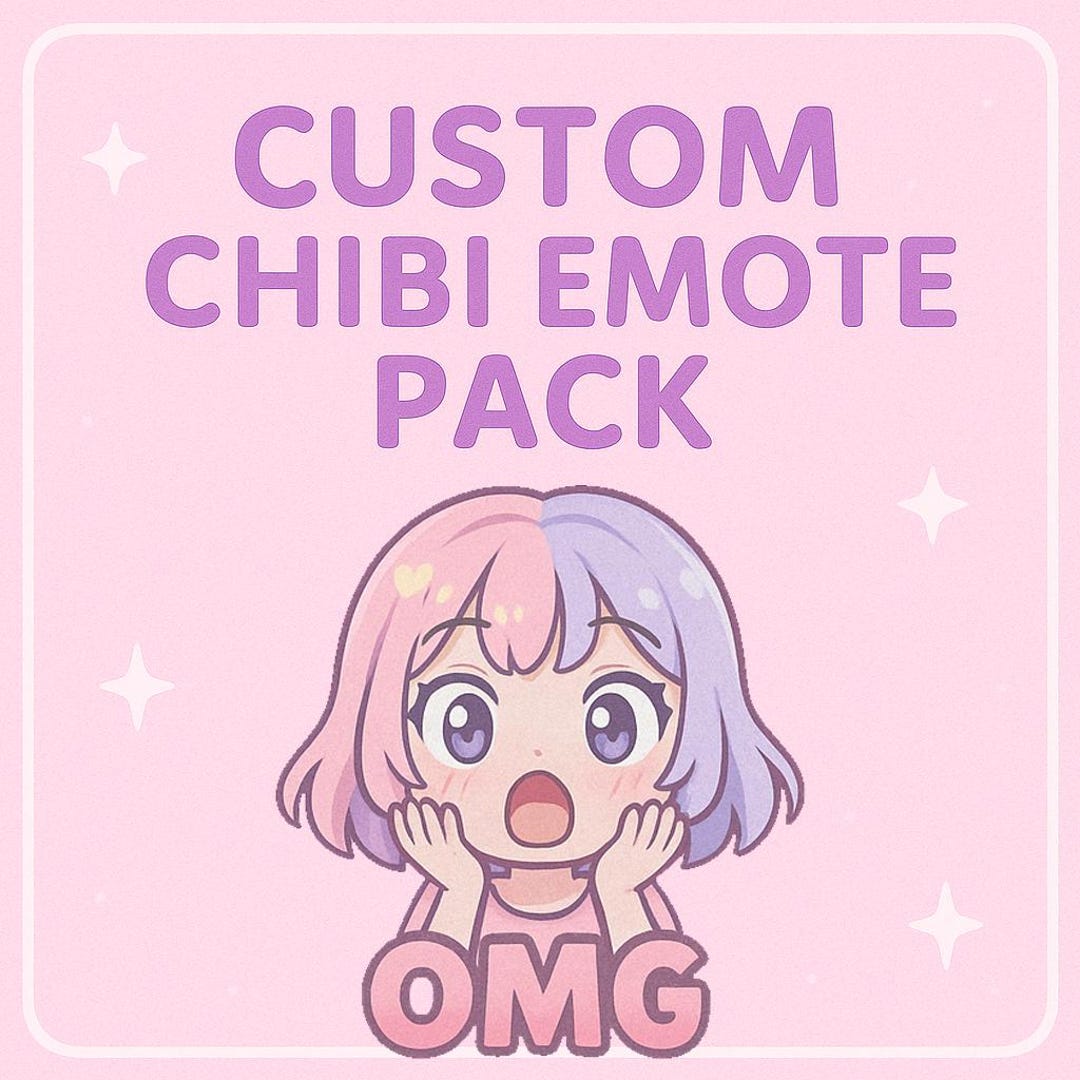 Custom Chibi Twitch & Discord Emotes | Personalized Streamer Emote Pack ...
