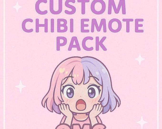 Custom Chibi Twitch & Discord Emotes | Personalized Streamer Emote Pack ...