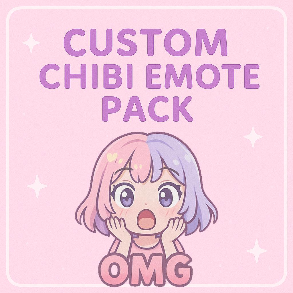 Custom Chibi Twitch & Discord Emotes | Personalized Streamer Emote Pack ...
