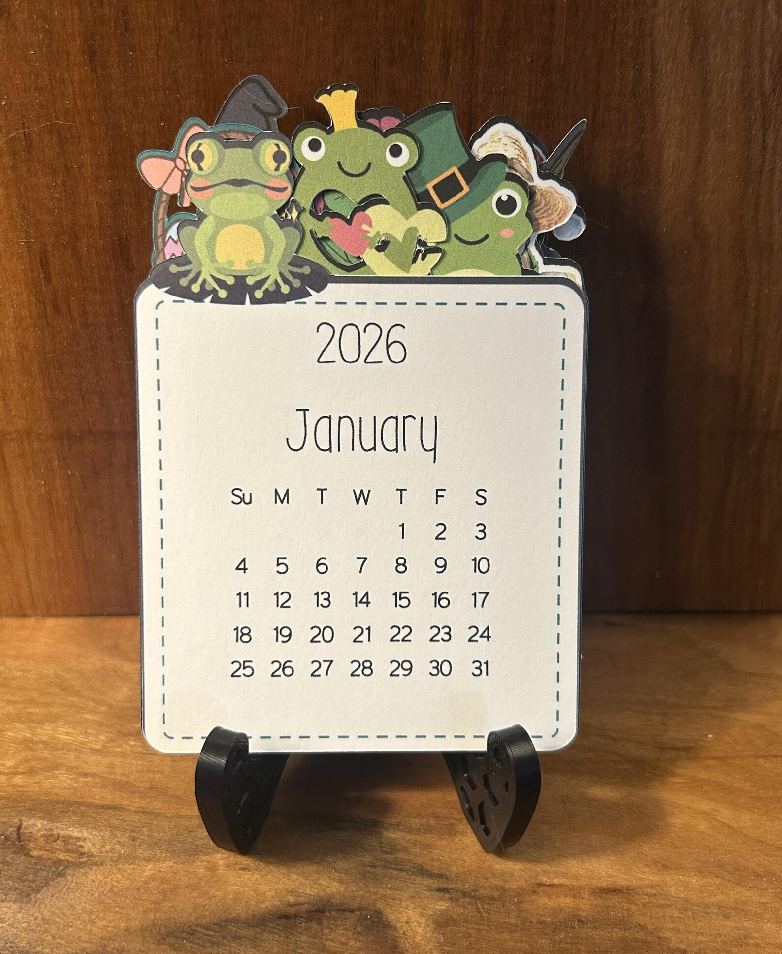 2026 Frog Desk Calendar With Stand – Minimalist Office Decor - Etsy