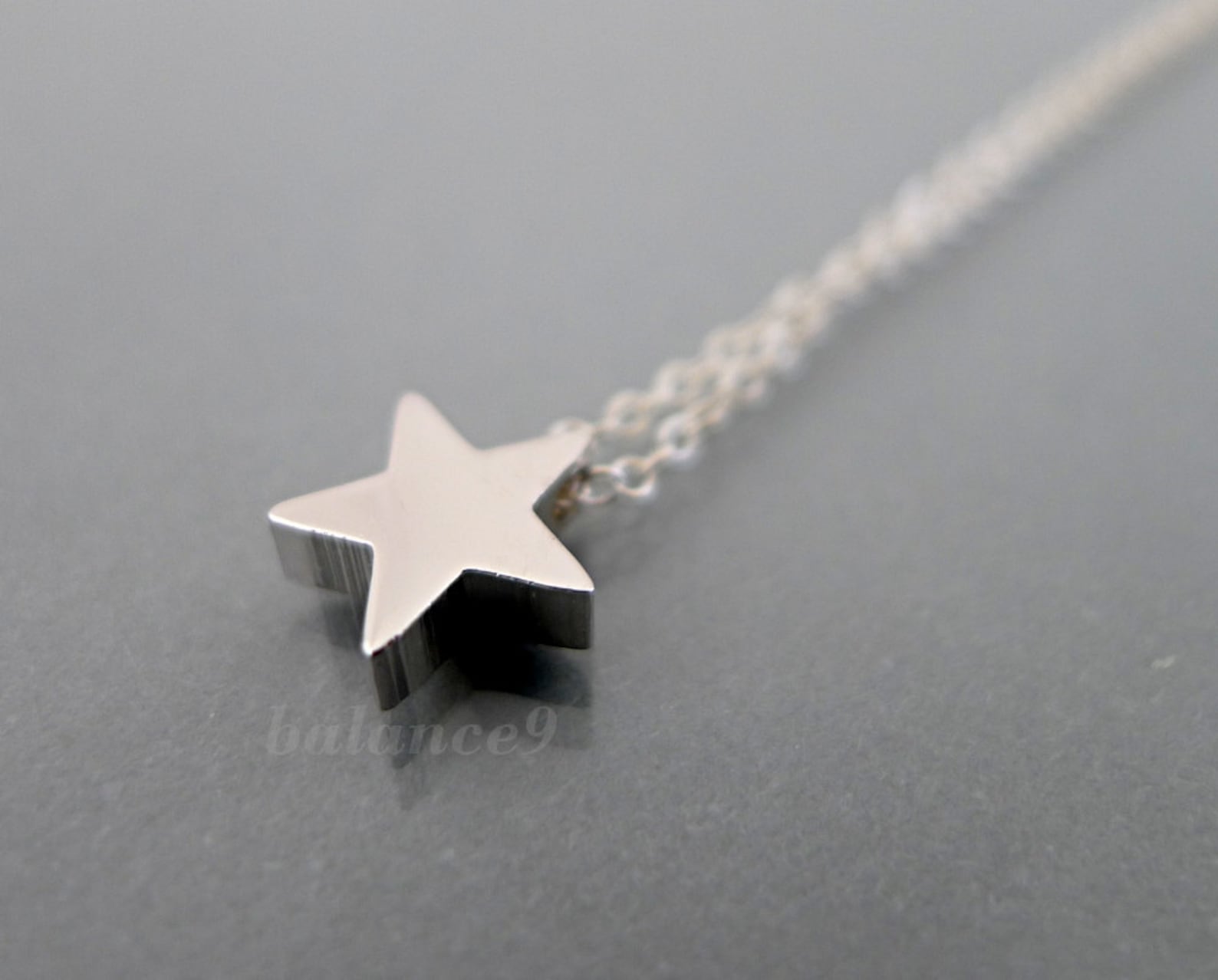 Silver Star Necklace Minimalist Small Star Charm Necklace - Etsy