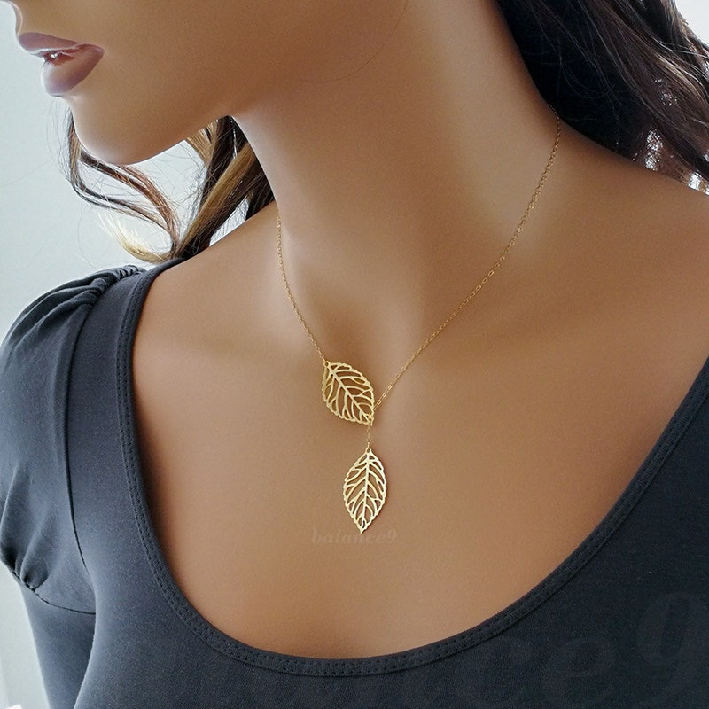 Leaf Necklace - Etsy