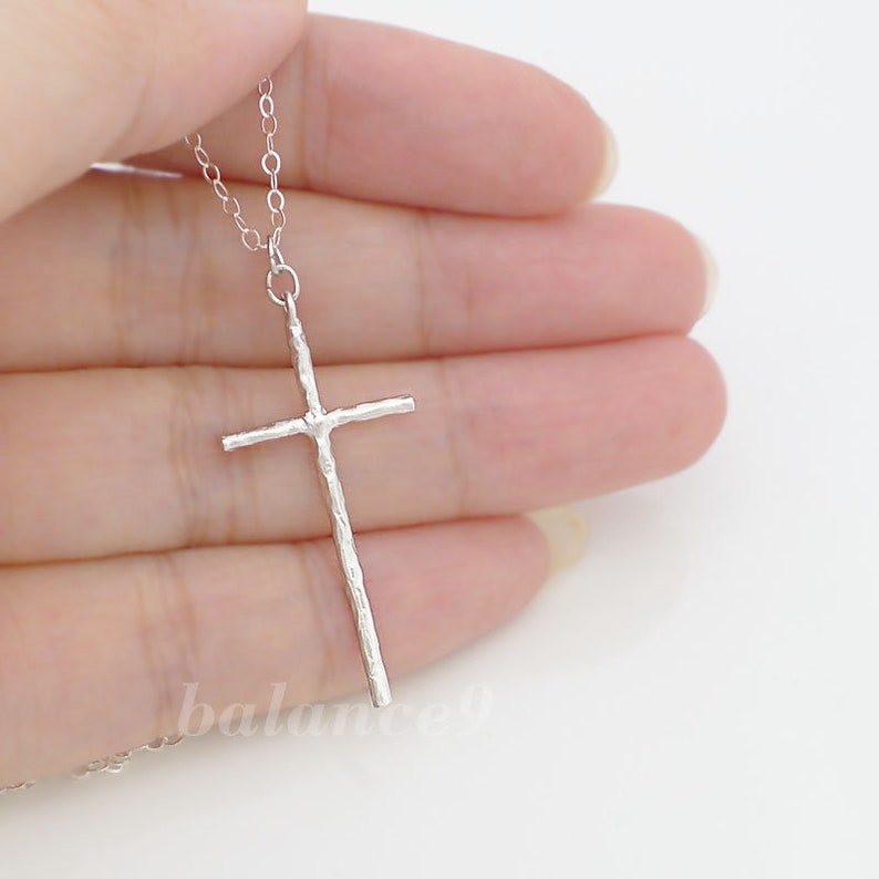 Cross Necklace Women Cross Necklace Long Minimalist Cross | Etsy