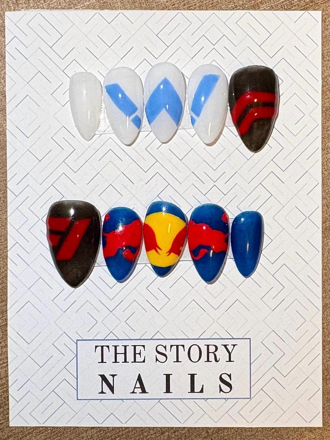 Formula 1 Press on Nails: Handmade Durable Nail Art - Etsy
