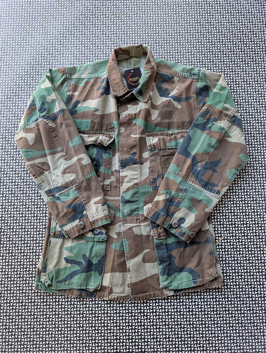 Vintage Camo Button Up - Etsy