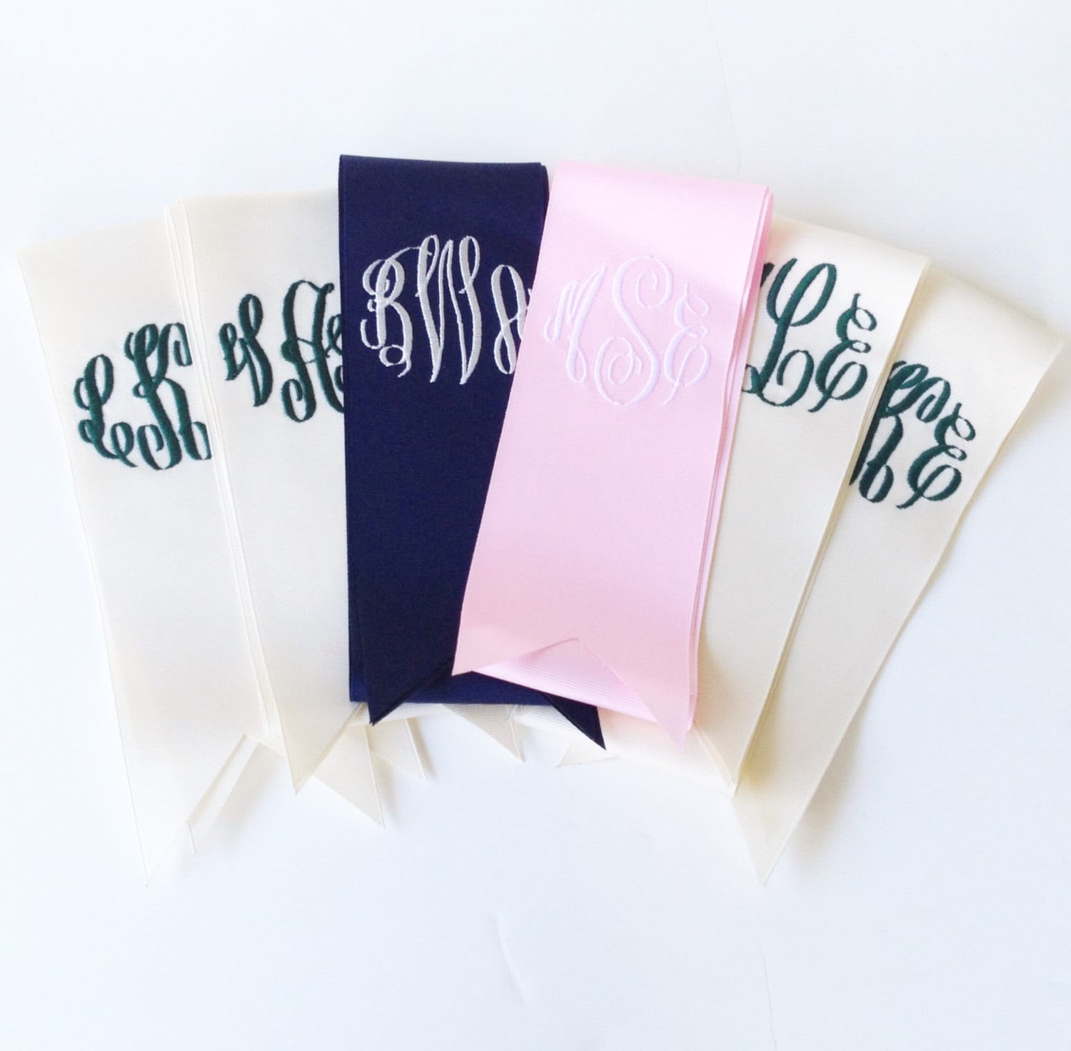 Custom Monogrammed Bouquet Ribbon 3 Wide Grosgrain - Etsy