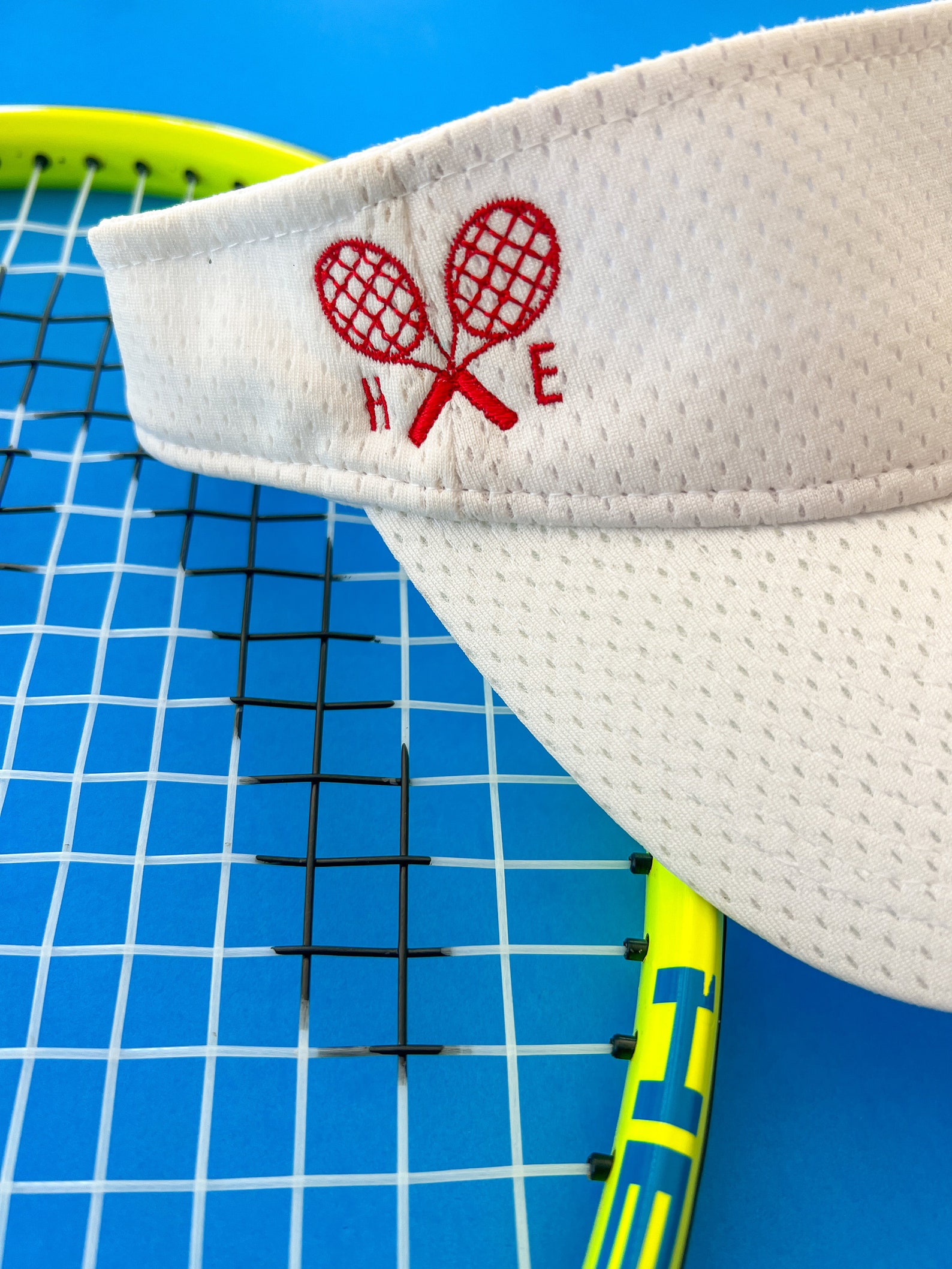Embroidered Tennis Visors | Monogrammed Visor | Preppy Tennis Team ...