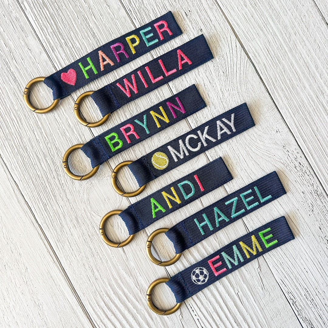 Custom Embroidered Bag Tags | Personalized Backpack Tag | Keychain ...