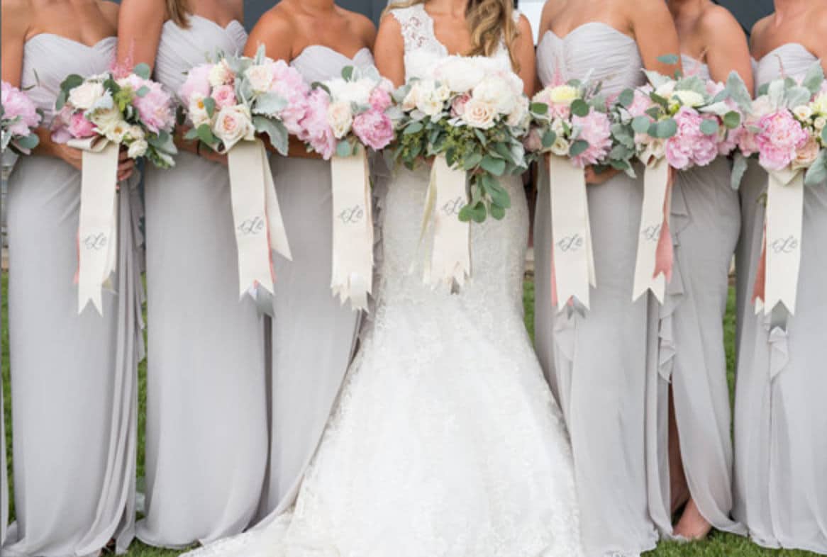 Custom Monogrammed Bouquet Ribbon 3 Wide Grosgrain - Etsy