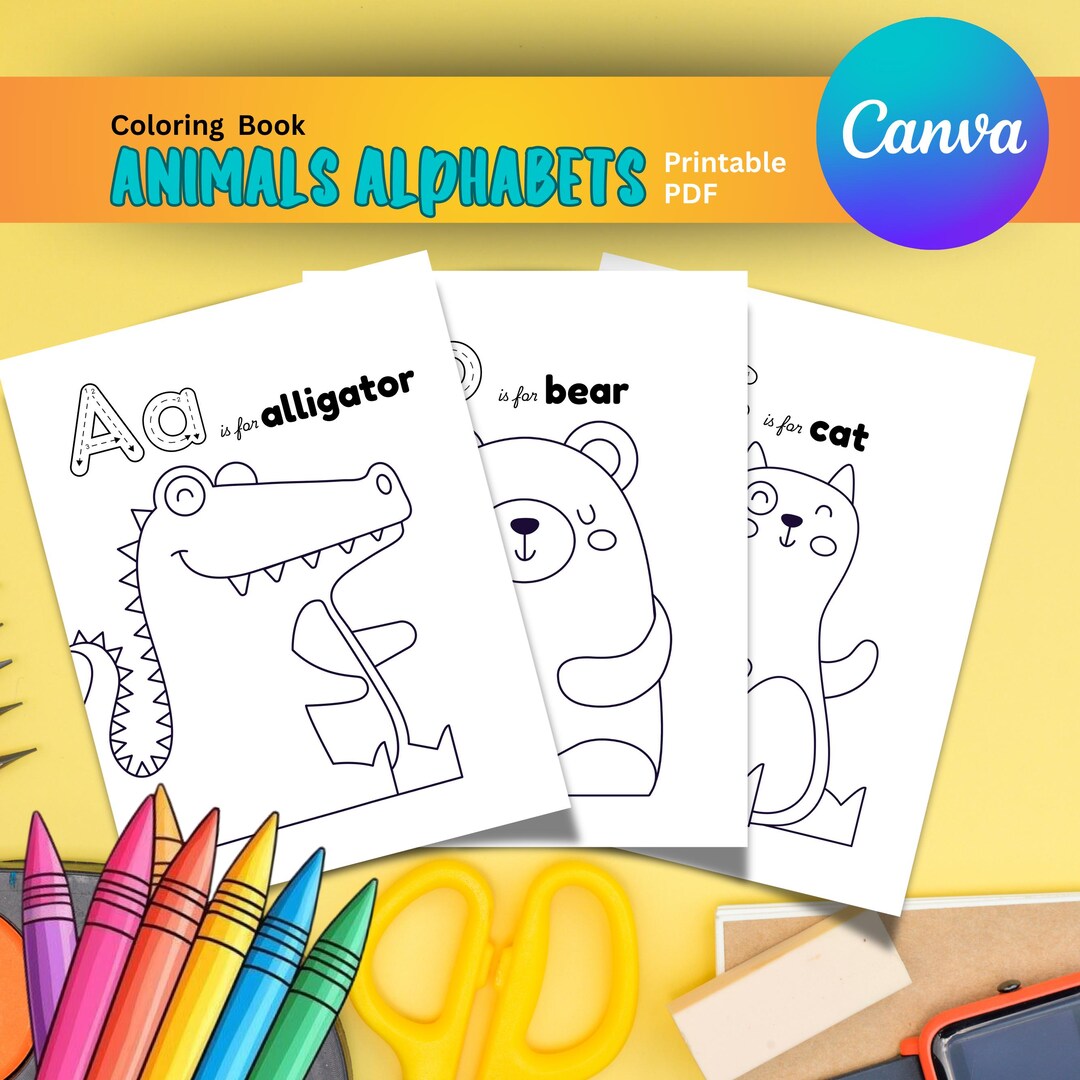 ABC Coloring Book Pages, Alphabet Coloring PDF, Preschool Coloring ...
