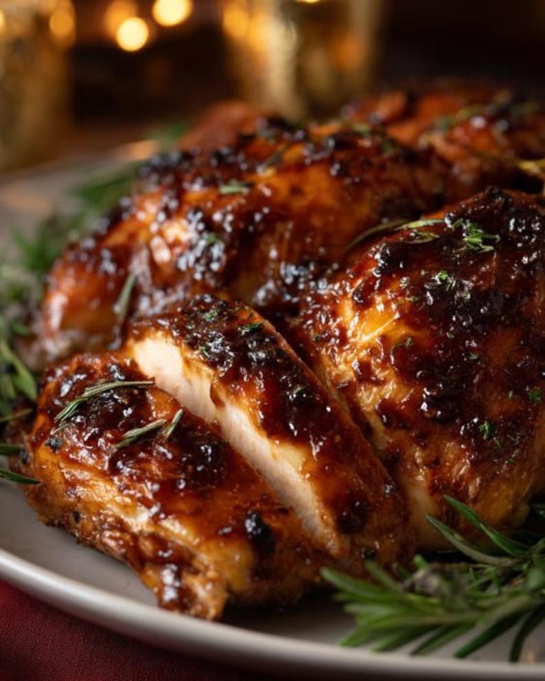 EASY RECIPE for Honey Garlic Roasted Chicken : Fast Printable Dinner ...