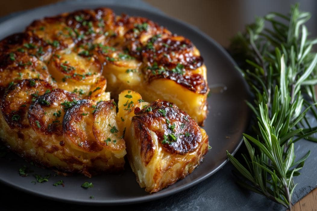 EASY RECIPE for Potatoes Anna : Classic French Potato Cake (printable ...