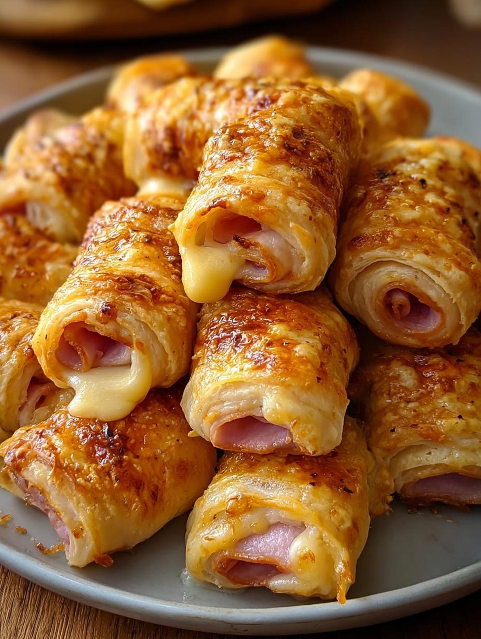 Ham Cheese Puff Pastry Rolls Recipe | Quick Savory Snack (PDF Download ...