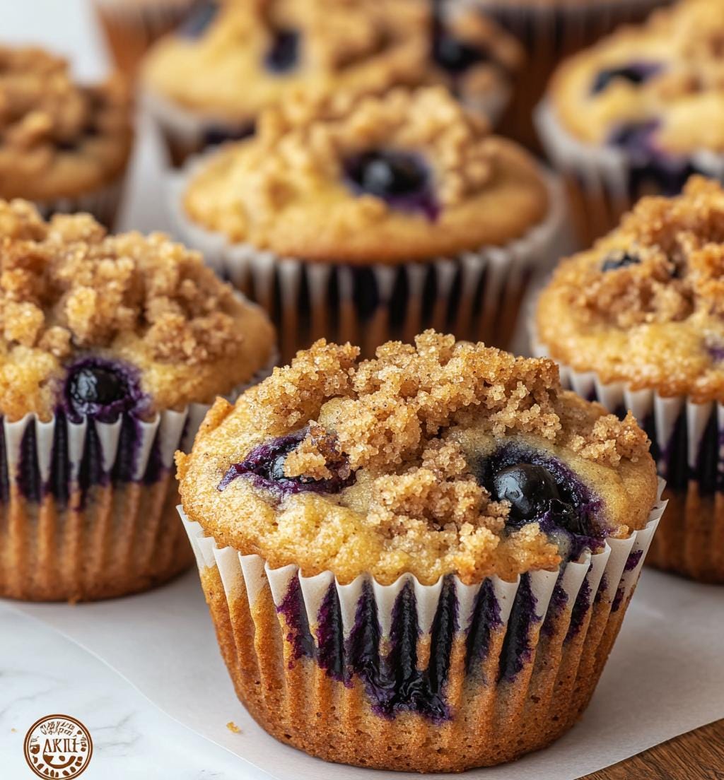 BEST RECIPE for Blueberry Muffins With Buttery Streusel Crumb Topping ...