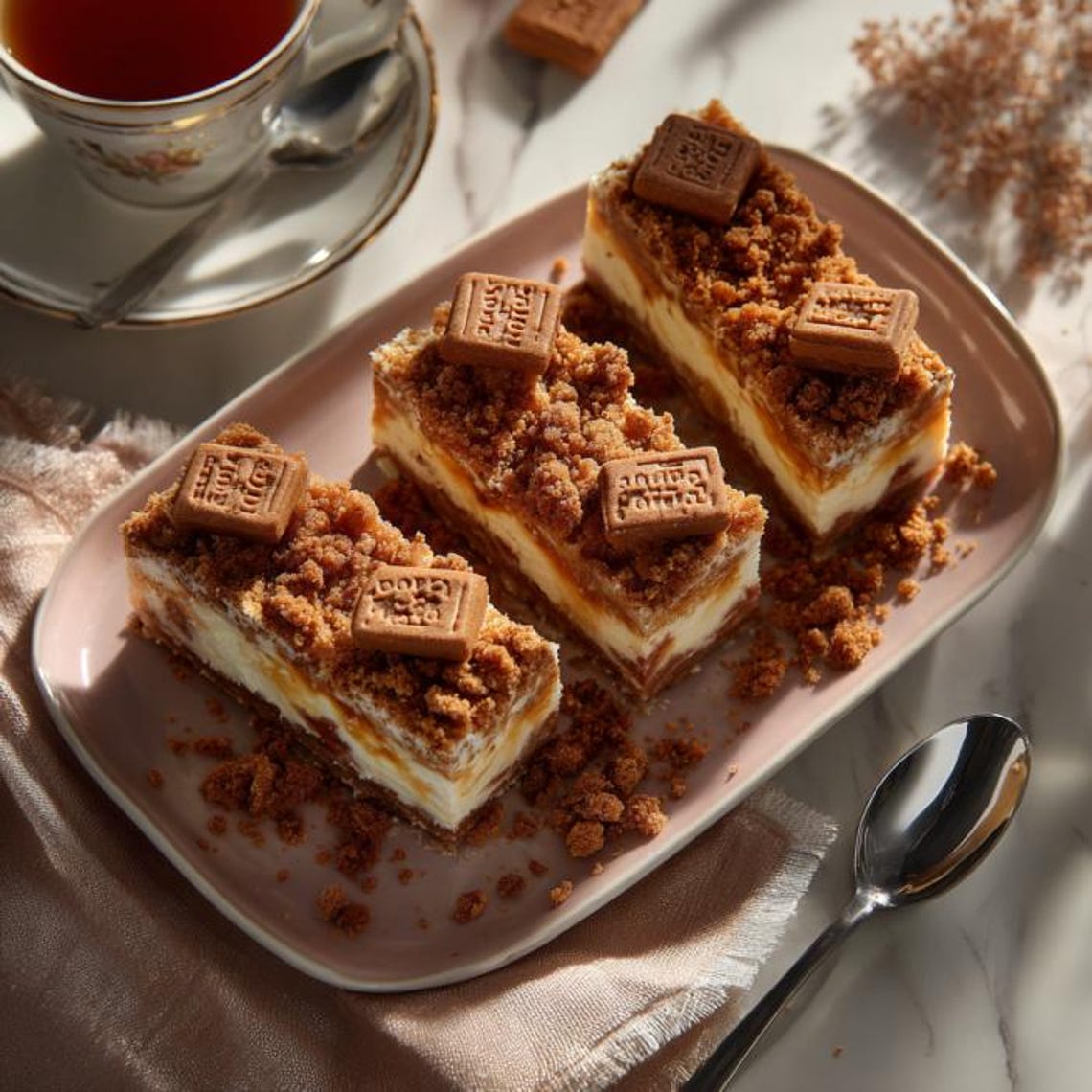 EASY RECIPE for Lotus Biscoff Cheesecake Bars : No-bake Dessert (PDF ...