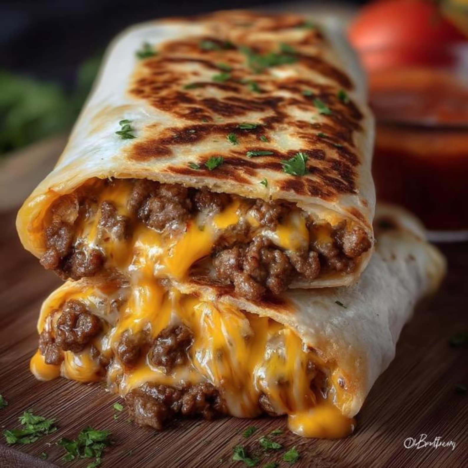 EASY RECIPE for Crispy Cheesy Beef Burrito (printable PDF) - Etsy