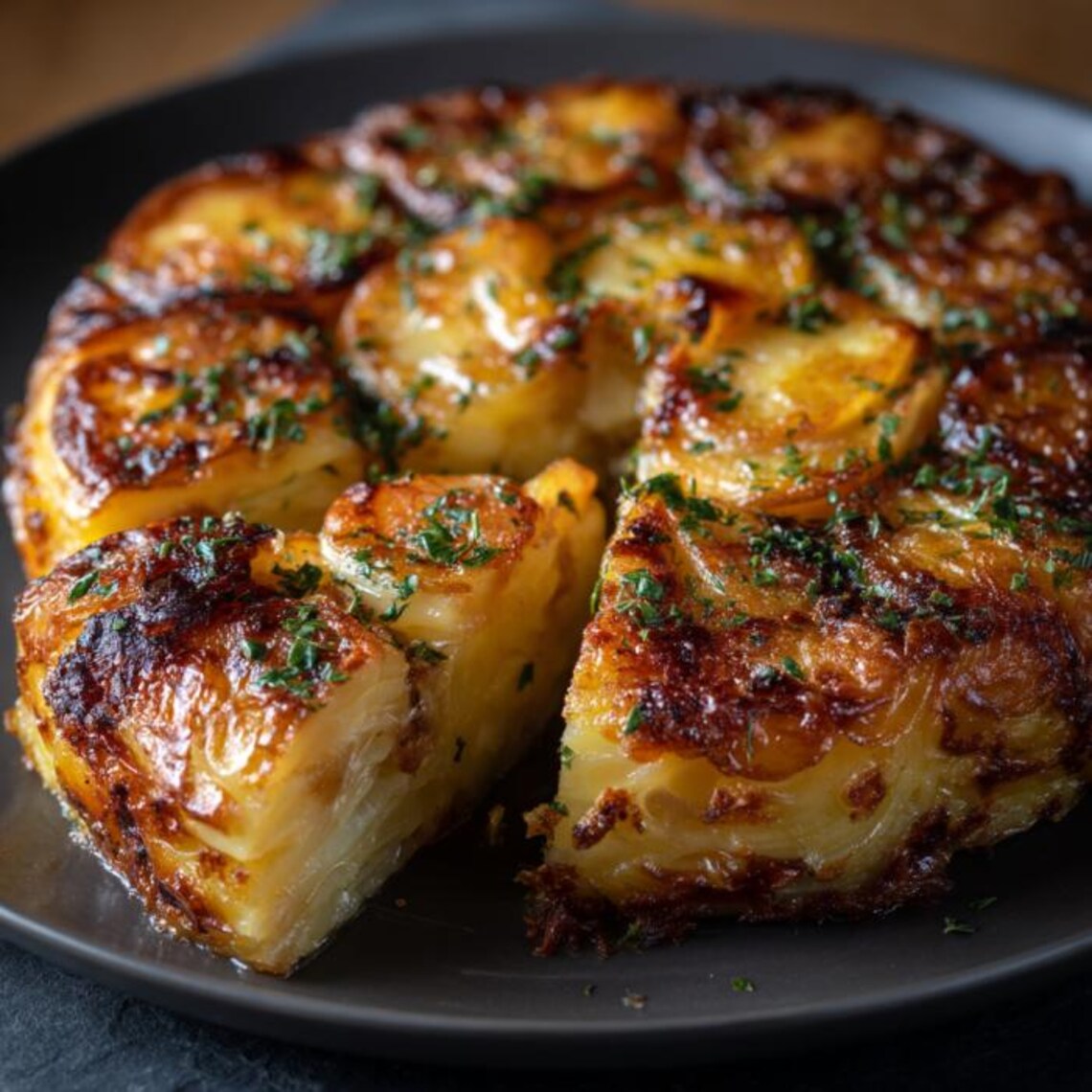 EASY RECIPE for Potatoes Anna : Classic French Potato Cake (printable ...
