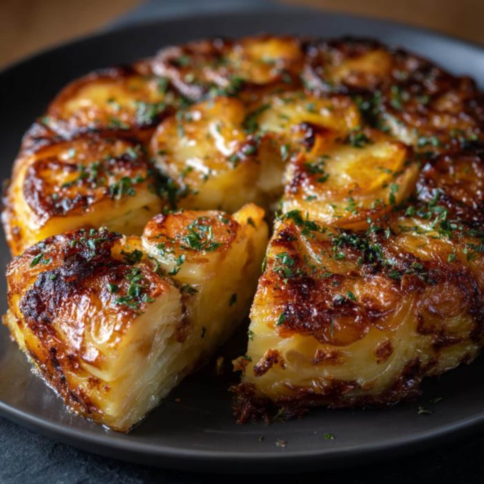 EASY RECIPE for Potatoes Anna : Classic French Potato Cake (printable ...