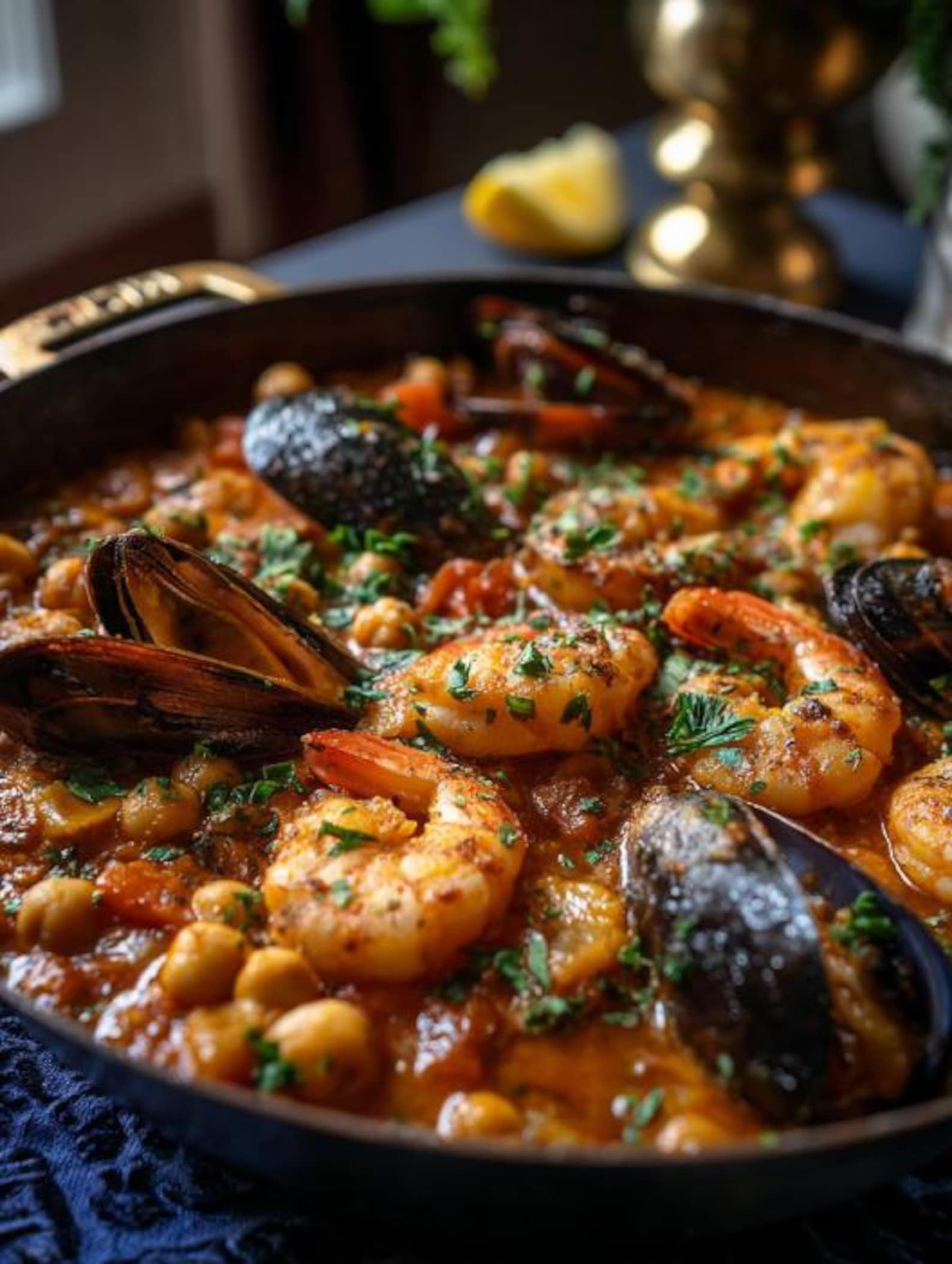 EASY RECIPE for Spanish Seafood Stew : Shrimp, Mussels & Chickpeas (PDF ...