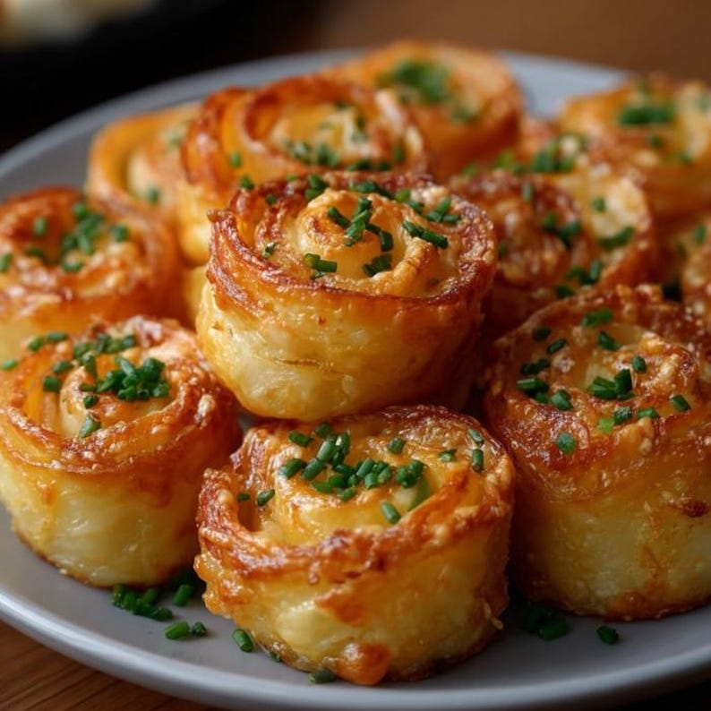 EASY RECIPE for Cheesy Mashed Potato Roll-ups | Puff Pastry Appetizer ...