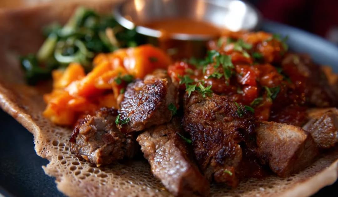 EASY RECIPE for Ethiopian Tibs & Injera : Authentic Fast African Dinner ...