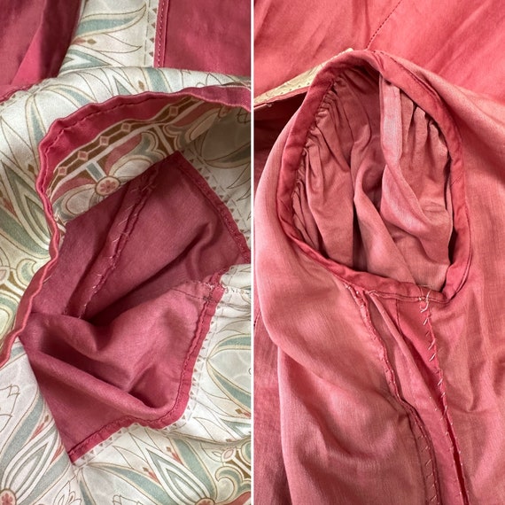 1910's Art Nouveau Trim Cotton Wrapper - Gem