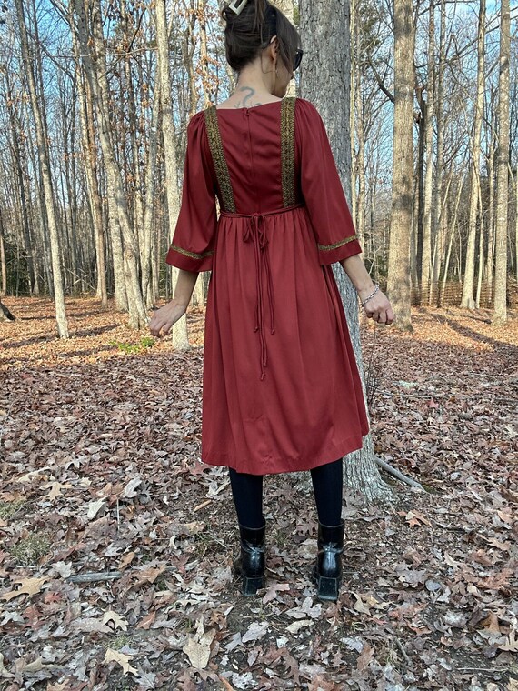 1970s Young Edwardian Tapestry Dress - Gem