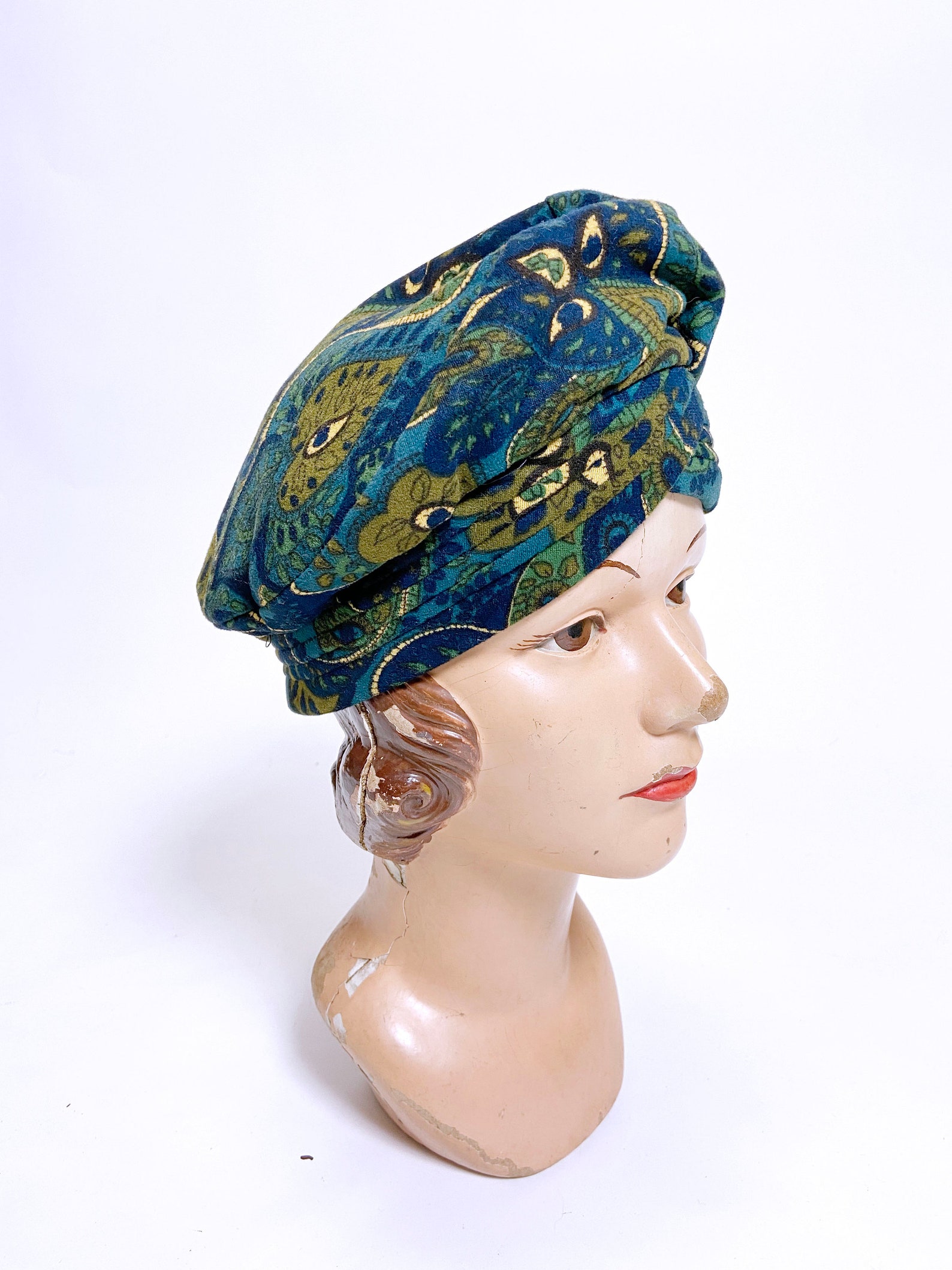 1960s Betmar Paisley Turban Style Hat 22 - Etsy