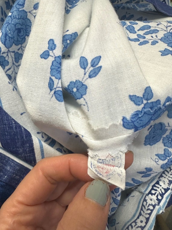 1970s Leslie Fay Blue Floral Dress - Gem