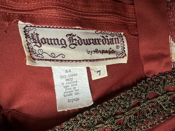 1970s Young Edwardian Tapestry Dress - Gem