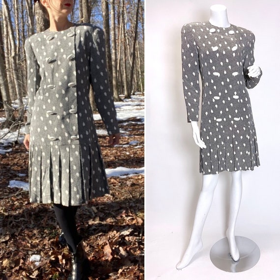 1980s David Hayes Silk Sack Dress - Gem