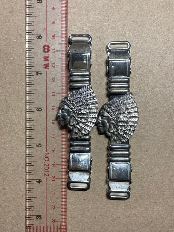 20% Off - Vintage Indian Head Design - Double clip in… - Gem