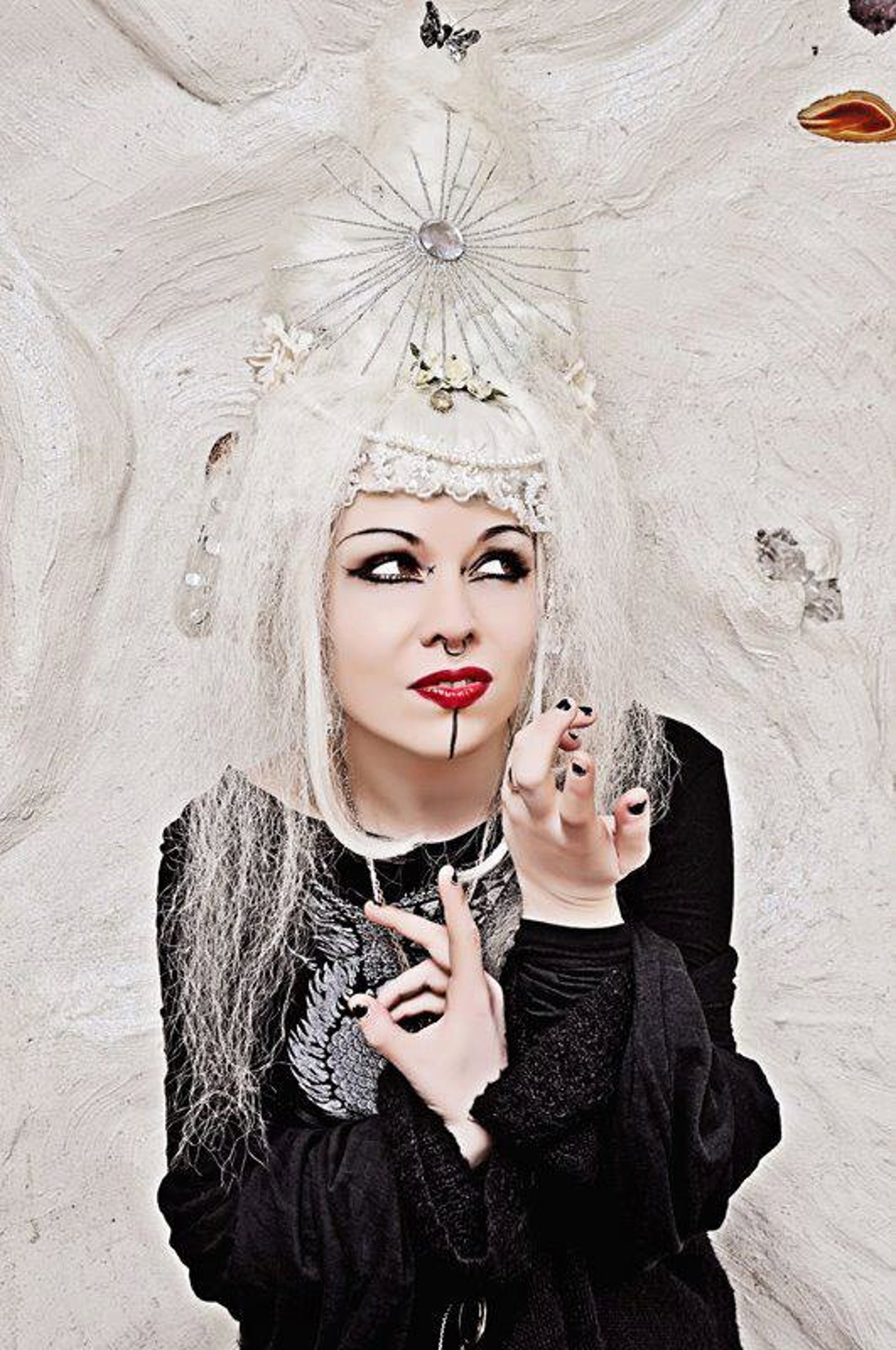 Snow Queen Wig Custom Made With Flowers, Snowflake, Lace, and Jewels - Etsy