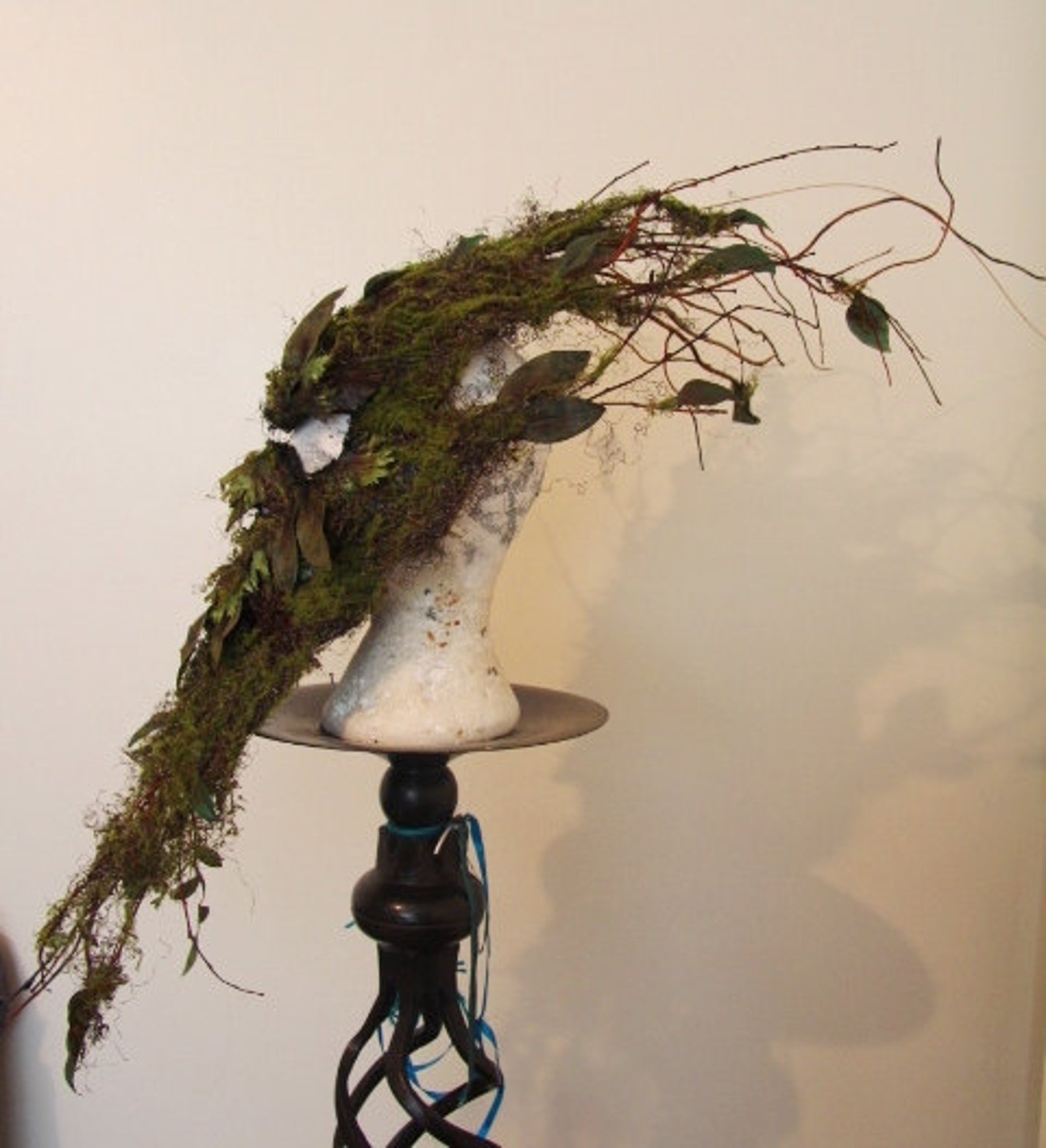 Green Man Tree Mask - Custom Made in Papier Mache With Moss, Twisted ...