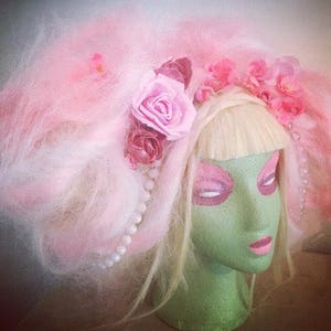 Candyfloss Wig - Custom Made With Flowers + Jewels - Etsy