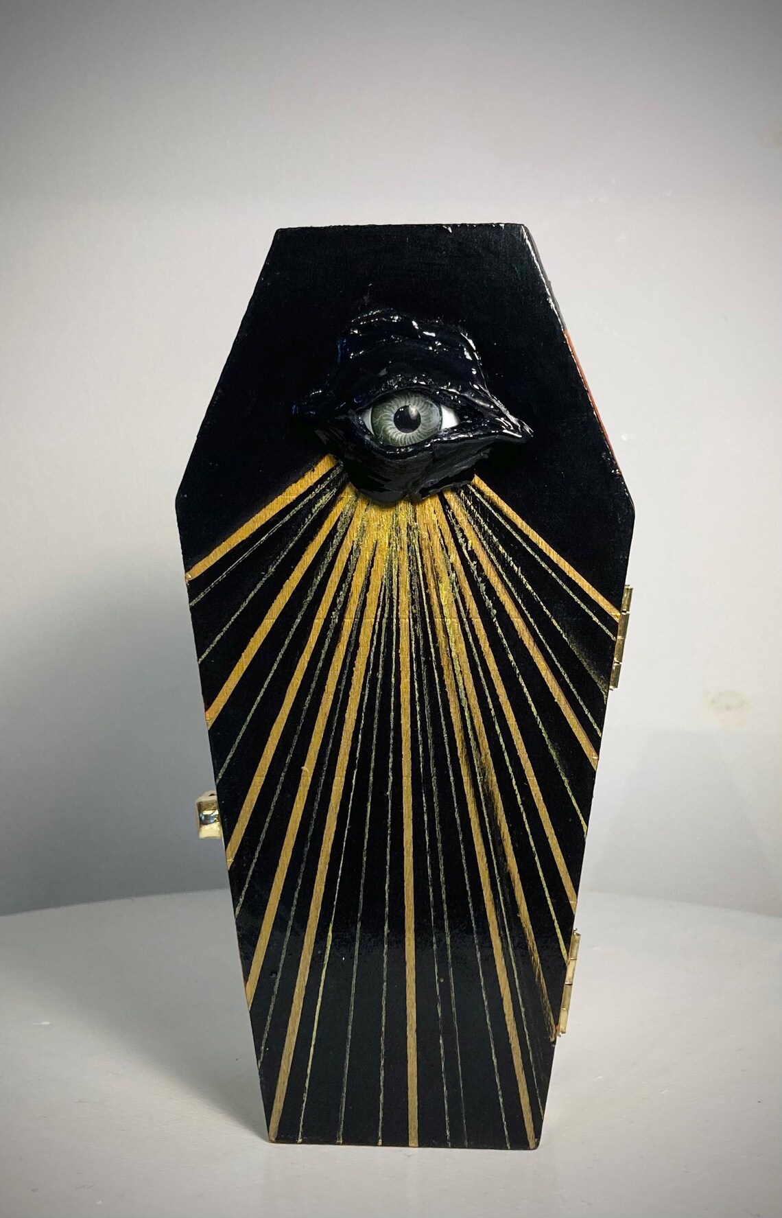 Hand Painted Coffin Trinket Box EYE - Etsy