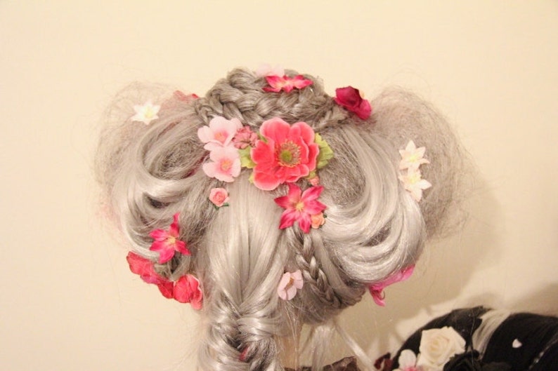 Moon Garden Wig - Custom Made With Flowers, Braids, + Silver Moon ...