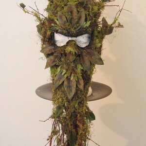 Green Man Tree Mask - Custom Made in Papier Mache With Moss, Twisted ...