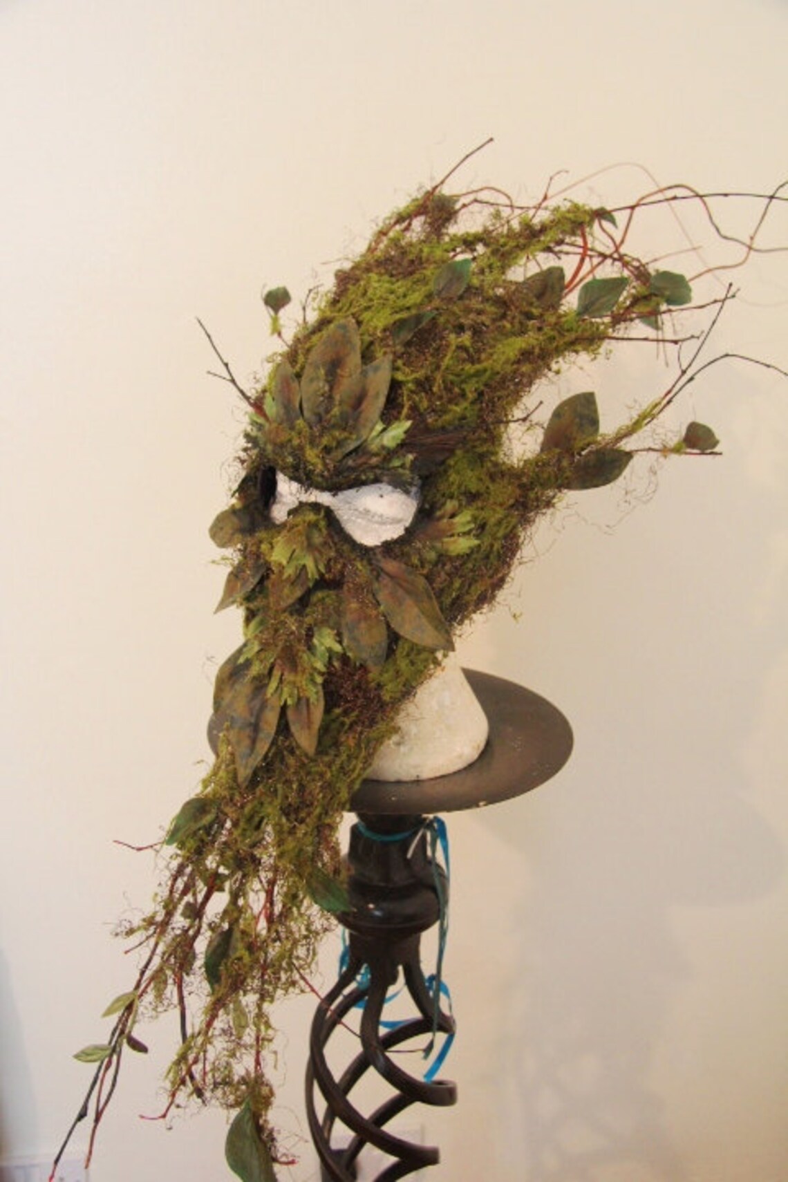 Green Man Tree Mask - Custom Made in Papier Mache With Moss, Twisted ...