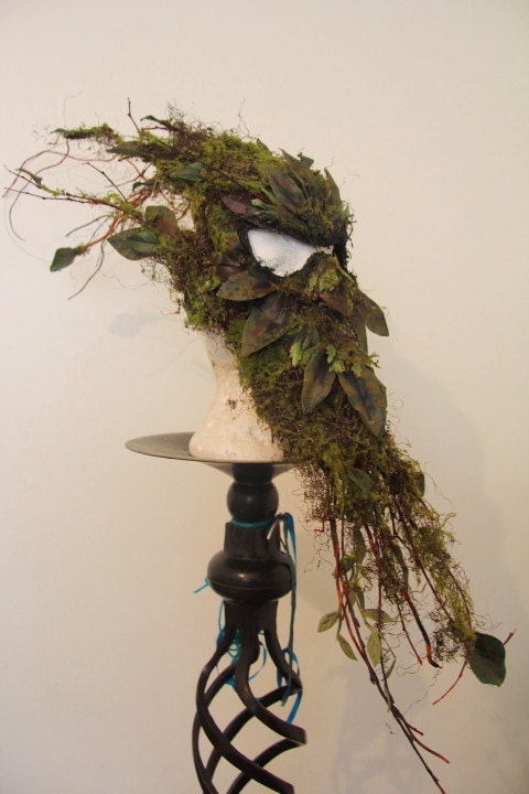 Green Man Tree Mask - Custom Made in Papier Mache With Moss, Twisted ...