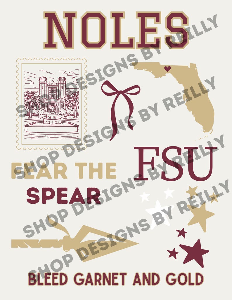 Printable Florida State University Wall Art | Instant Download - Etsy
