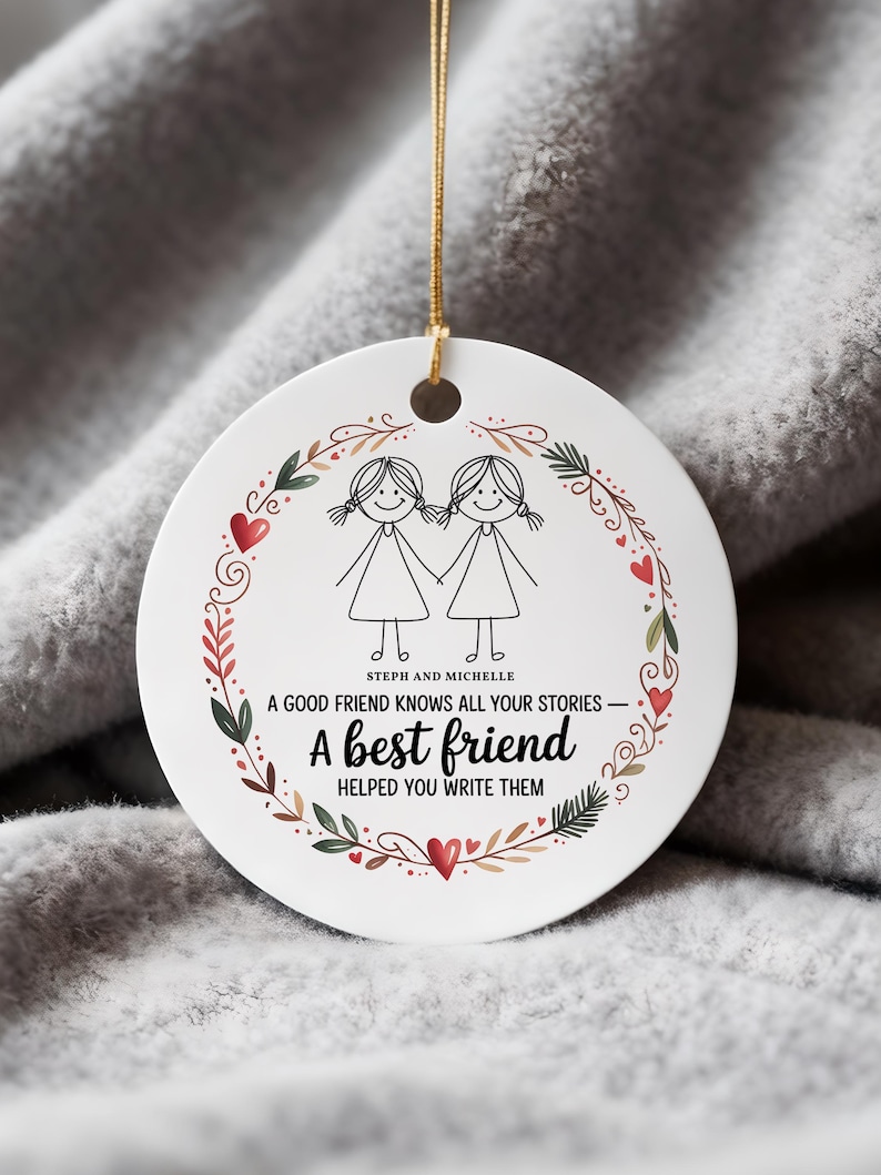 Personalized Best Friend Christmas Ornament – Custom Keepsake Gift - Etsy
