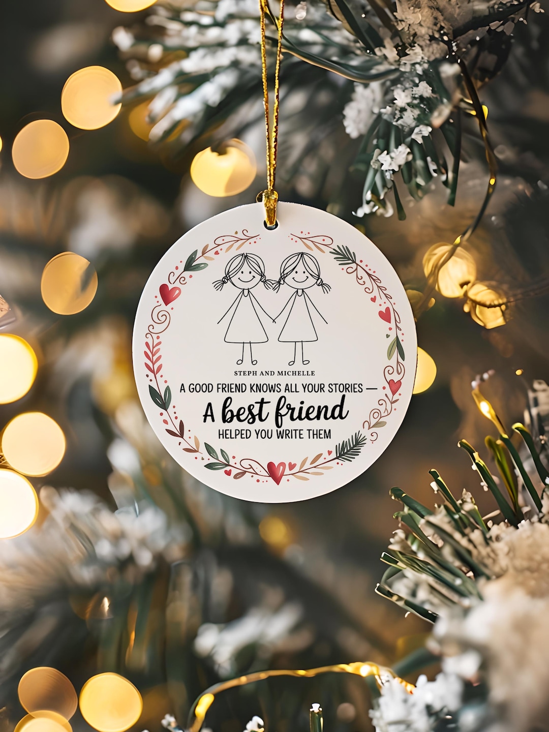 CAN SHIP - Personalized Best Friend Ornament for Christmas for You and ...