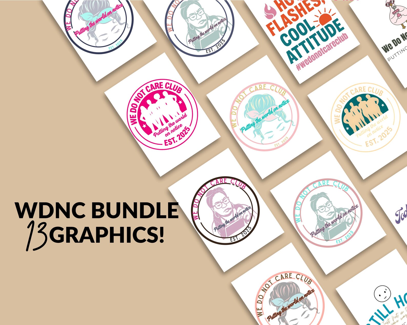 Funny Menopause SVG Bundle: WDNC Club, Sassy Midlife Humor (digital ...