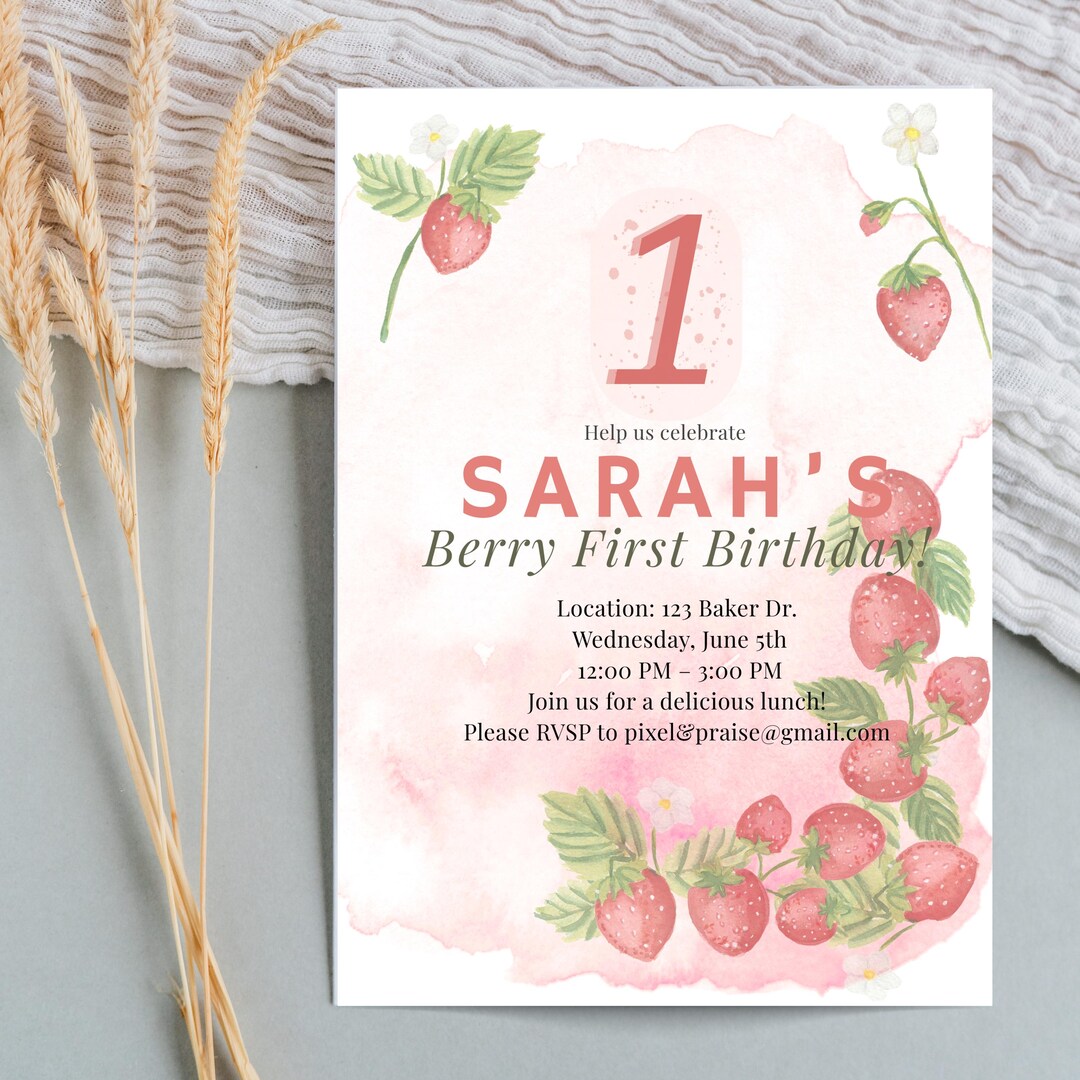 Berry Special Birthday Invites - Personalize! Milestone Birthday Magic ...