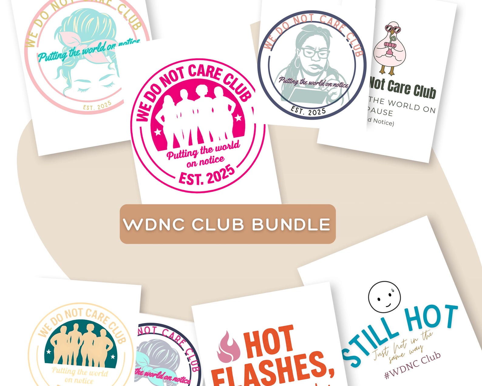 Funny Menopause SVG Bundle: WDNC Club, Sassy Midlife Humor (digital ...