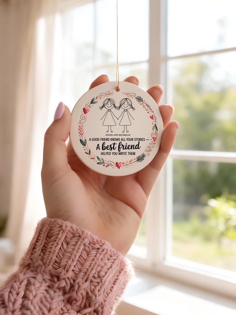 Personalized Best Friend Christmas Ornament – Custom Keepsake Gift - Etsy