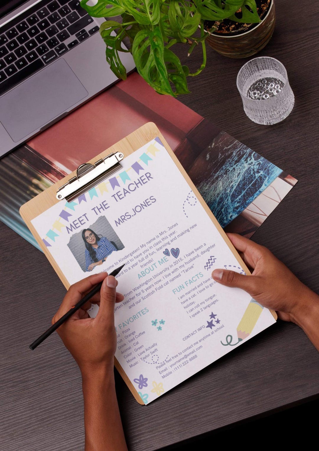 Personalize, Editable "meet the Teacher & All About Me" Canva Template ...