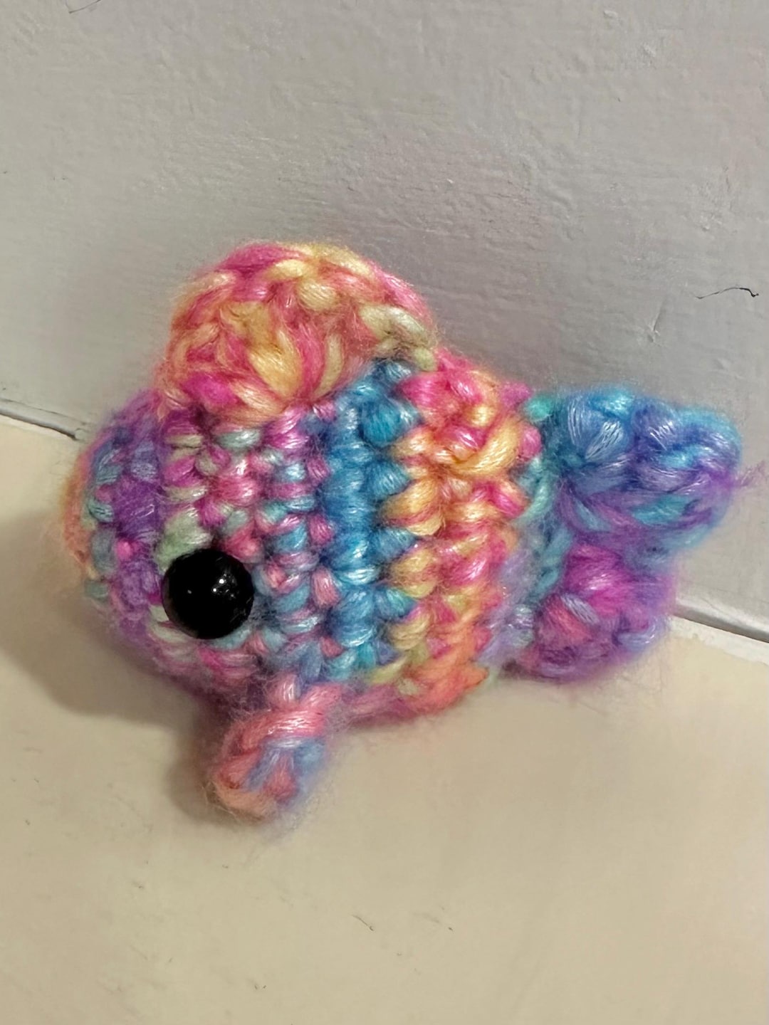Crochet Rainbow Fish- Color Varies Due to Yarn Variation - Etsy