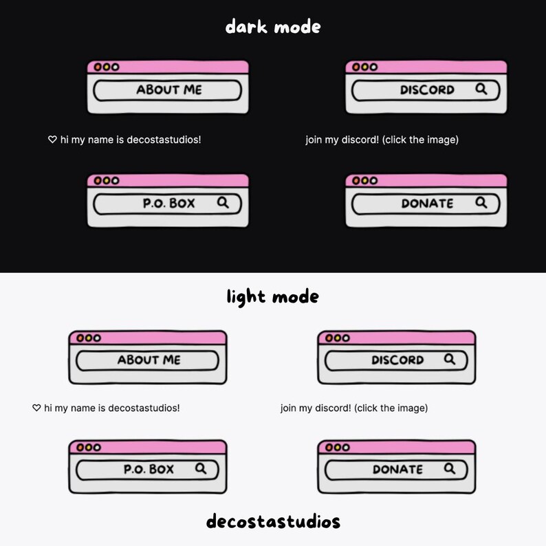 X50 Pink Search Bar Twitch Panels | 320x100 Px | Cute Pink Stream ...